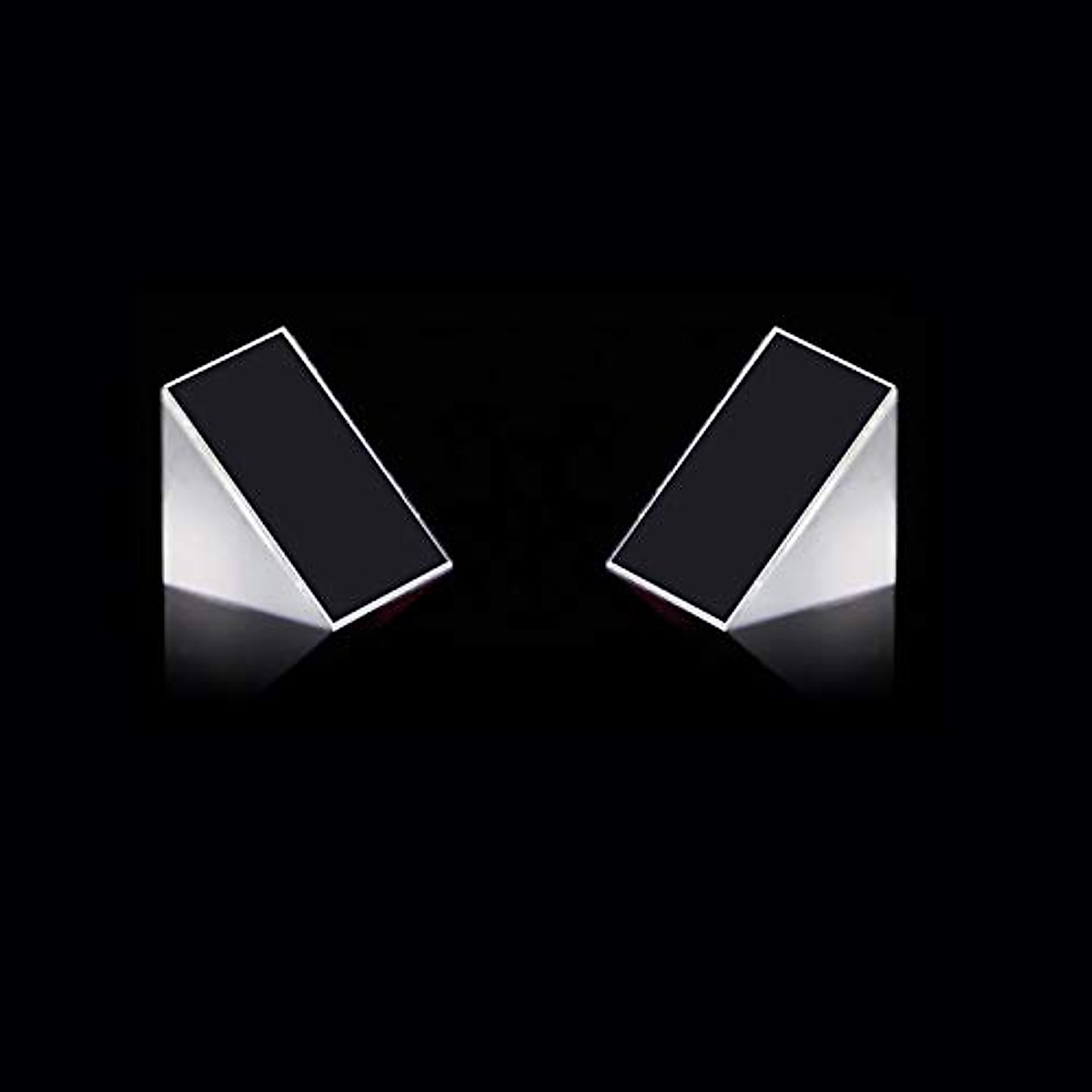 Triangular Prism, 90 Degree Total Reflection Isosceles Right Angle Aluminized Optical Mirror Black Prism