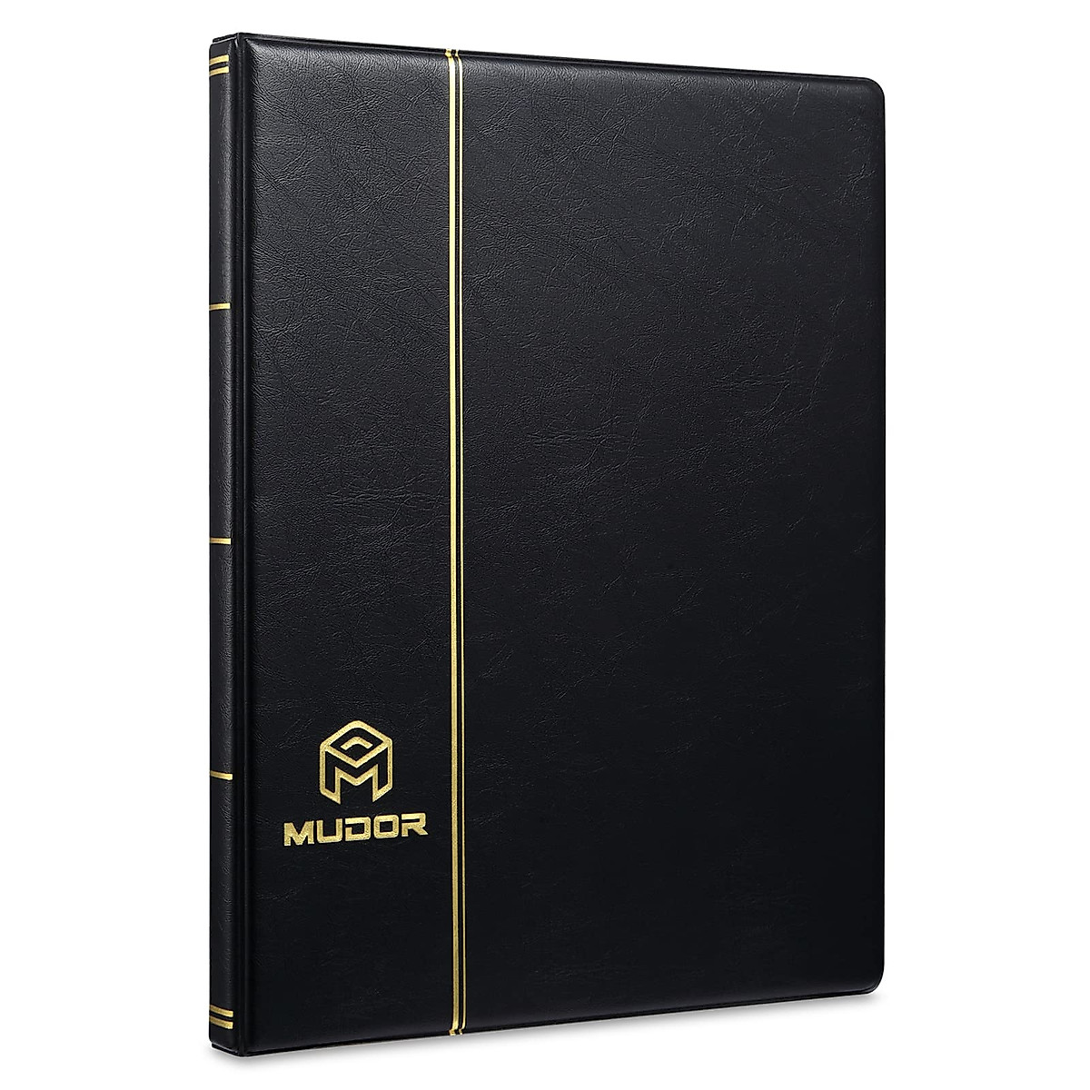 MUDOR Stamp Collecting Album, 7 Rows Pockets Stamp Book for Collectors, 10 Sheets Stamp Stockbook