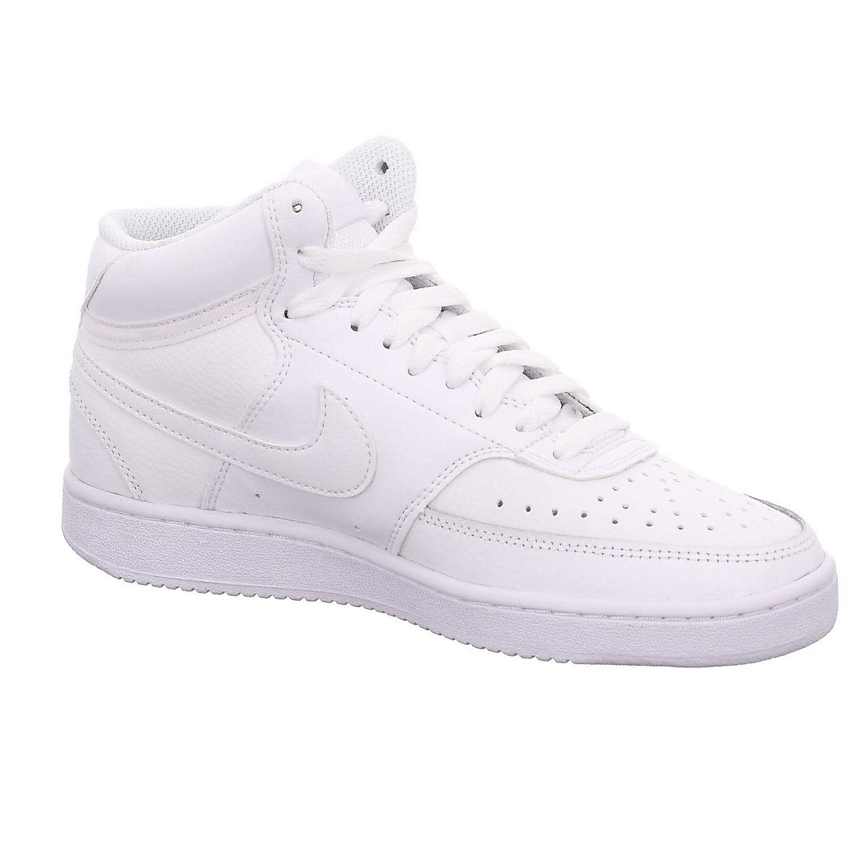 Nike Women's Court Vision Mid Sneaker, White/White-White, 9 Regular US