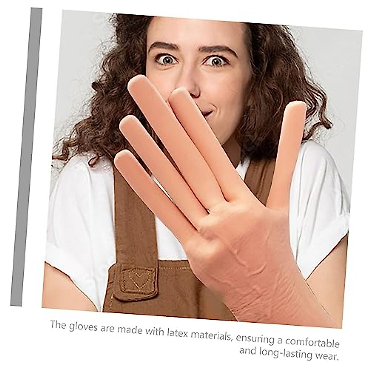 DOITOOL 1 Pair Cosplay Glove Halloween Costume Gloves hot Dog Scary Party Props Gothic Gloves Party Costume Gloves Halloween Costume Accessory Full Finger Gloves Halloween Gloves