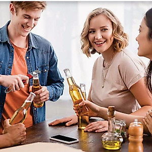 Custom Engraved Stainless Steel Classic Paddle Style Bottle Opener - Personalized Pub Beer Opener Gift for Groomsmen, Men, Women, Bartender (Pink)