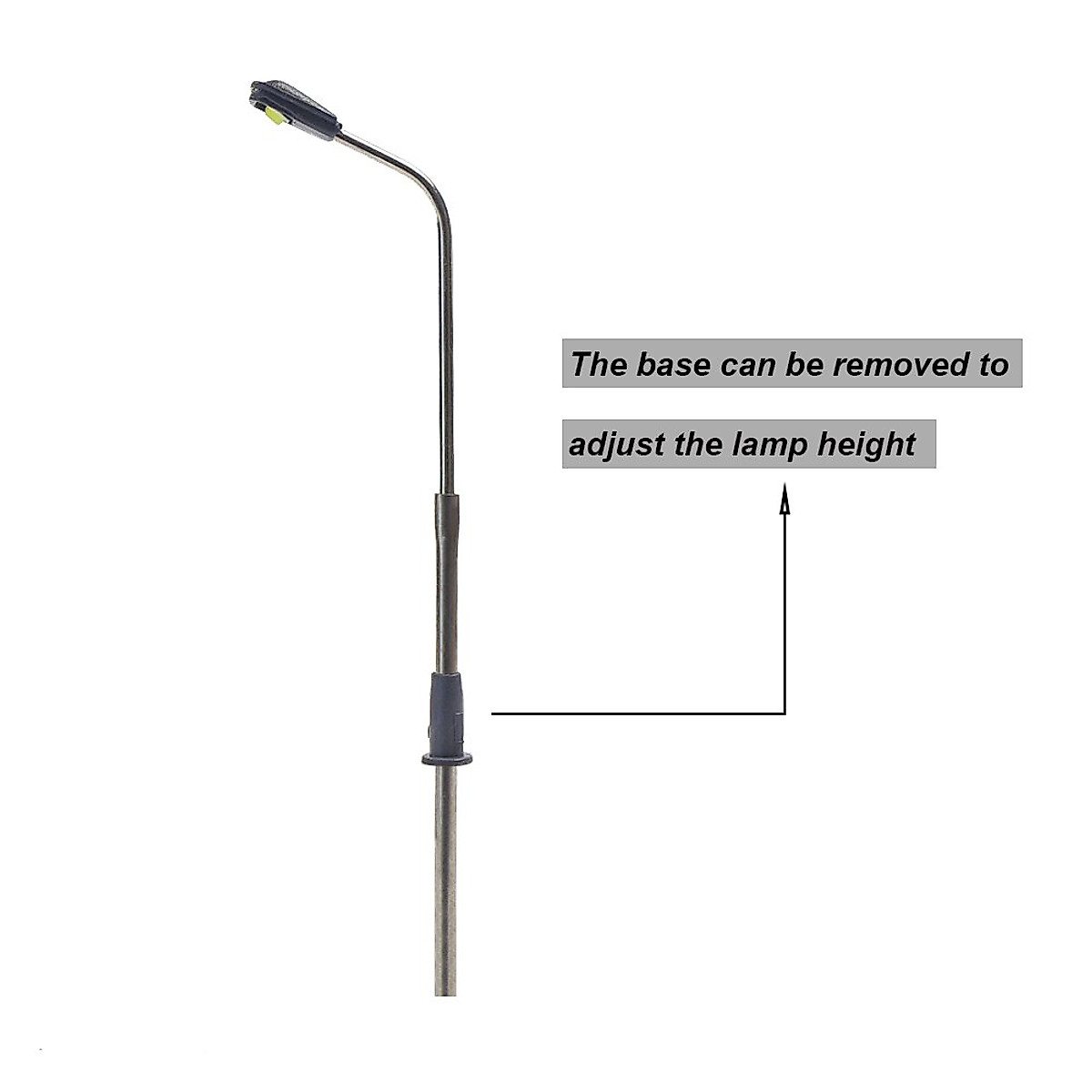 LQS06 10pcs Model Railway Train Lamp Post Street Lights Bright White Lamps N Scale LEDs New