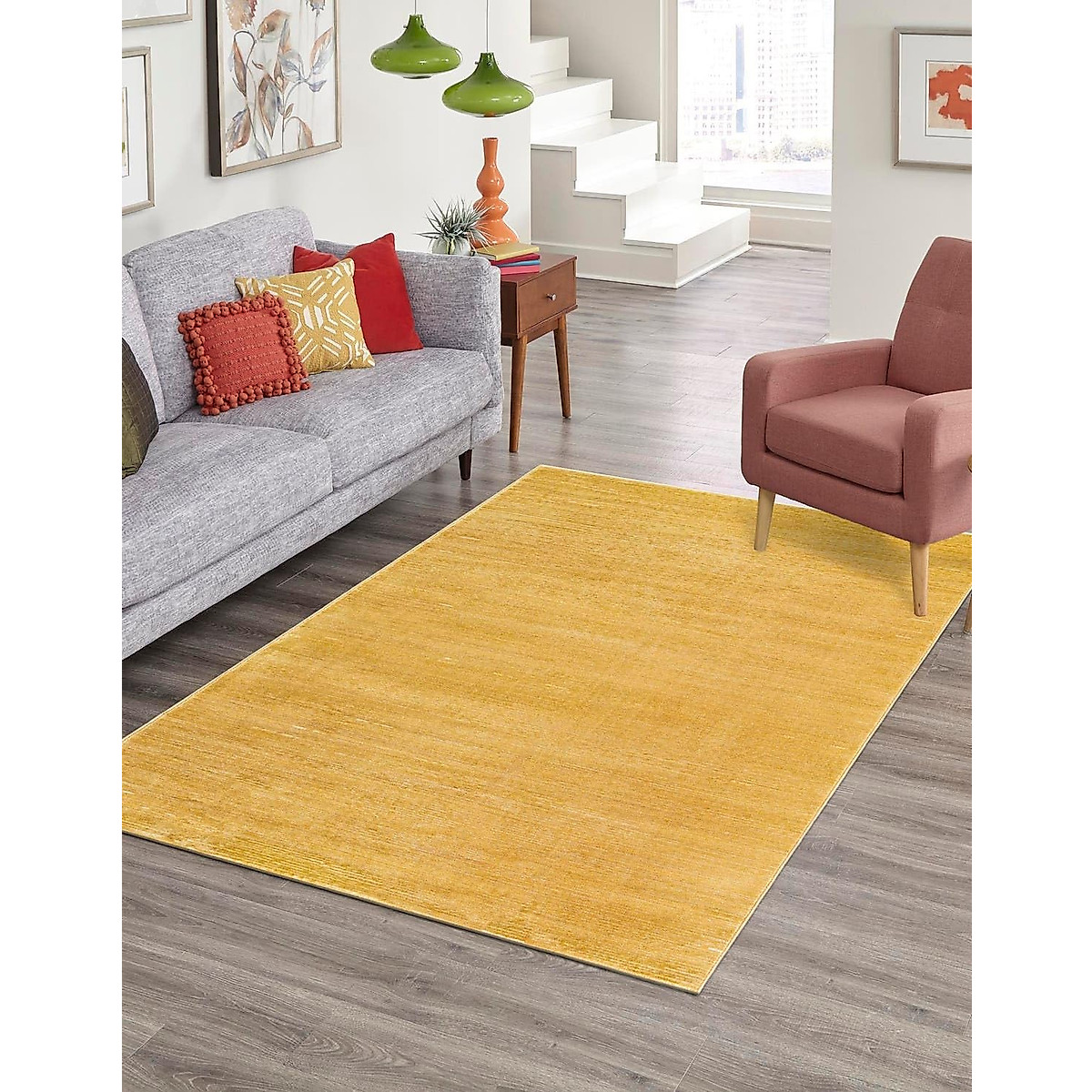 Unique Loom Finsbury Collection Area Rug - Kate (3' 3" x 5' 3" Rectangle, Yellow)