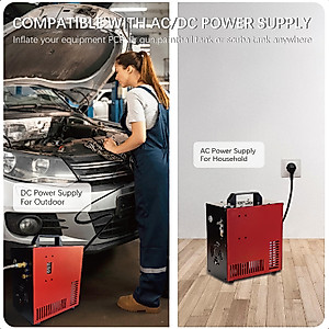 Orcair Thunder 4500psi PCP Air Compressor,Built-in Converter,12V&110V Auto Shut Off Pump Supply Water Oil Free For Scuba Paintball PCP Air gun Tank Refilling Up to 1.6L Low Noise