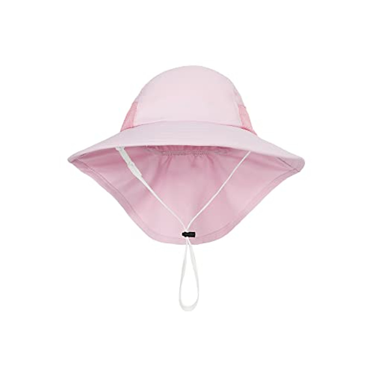 Baby Sun Hat Toddler Kids Girls Sun Hat UPF 50+ Protection Beach Hat Wide Brim Neck Flap Adjustable Fishing Hats for Girls Boys Pink 2-6T