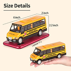 HONGTUO School Bus Toys for Toddlers 1:48 die-Casting Toy car Preschool Children boy Girl Toy car 3, 4, 5, 6 Years Old…