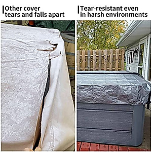 hot tub Cover Cap Prevent Snow rain Swim spa Cover Bag 92" Lx92 Wx12 H