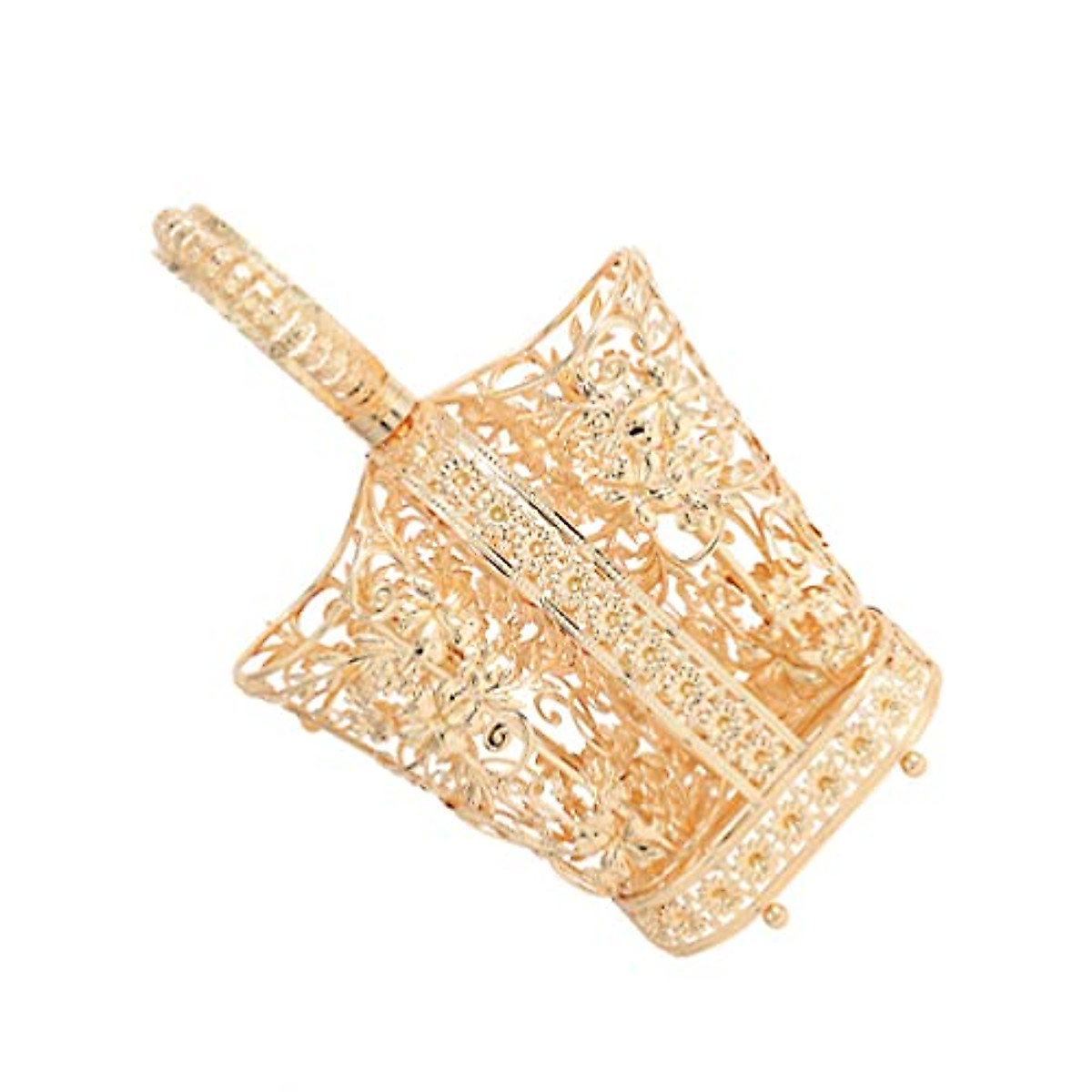 Cabilock Kitchen Utensils Holder Caddy Utensil Organizer Vintage Golden Spoon Holder Silverware Caddy for Countertop Decoration