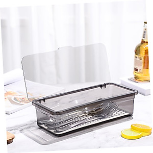 DOITOOL Drawer Organizer With Lid And Drainer Chopsticks Drain Storage Box Flatware Tray with Lid Chopsticks Storage Holder for Chopsticks Fork Flatware Tableware Dust- proof Dinnerware Holder