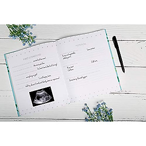 Kate & Milo Floral Pregnancy Journal, Milestone Tracker, Baby Keepsake Book, Gift for Expecting Moms, Sonogram Photo Insert, My Pregnancy Journal
