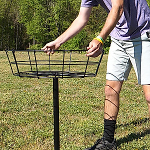 MVP Disc Sports Black Hole Pro 24-Chain Portable Disc Golf Basket Target