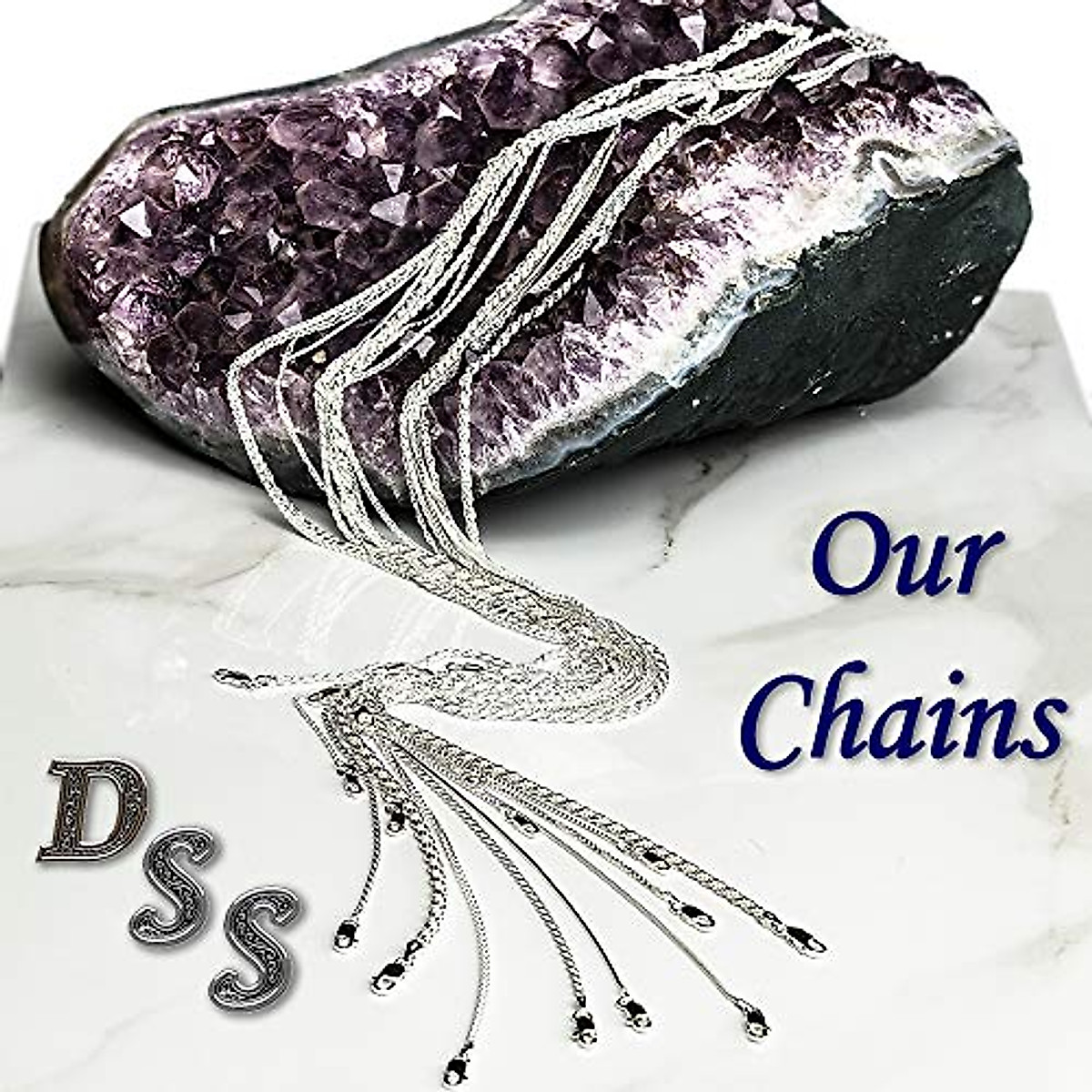 925 Sterling Silver 1MM Box Chain Lobster Claw Clasp 20 inch