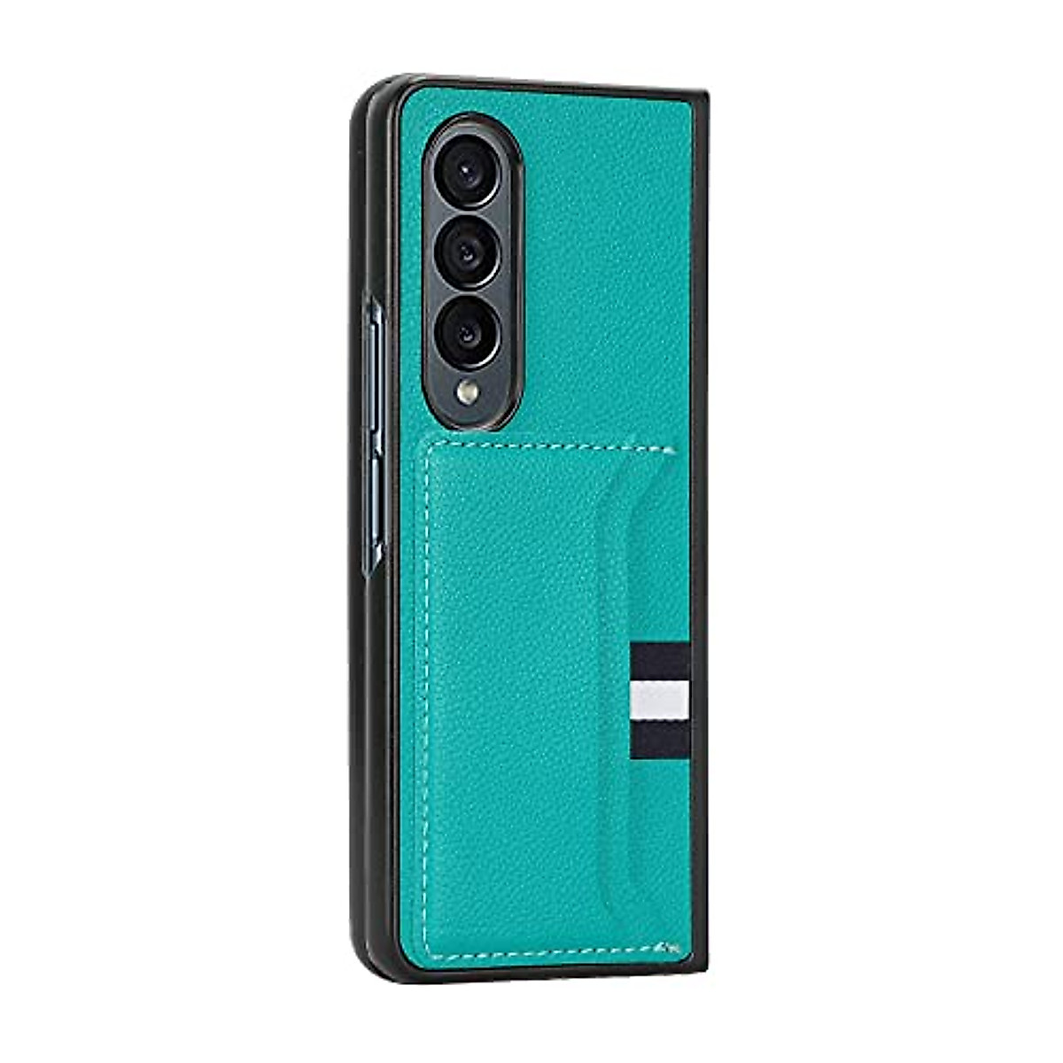 EAXER Compatible with Samsung Galaxy Z Fold 4 5G Case, with Wallet Card Holder Shockproof Luxury Leather Card Slot Case Cover (Green)