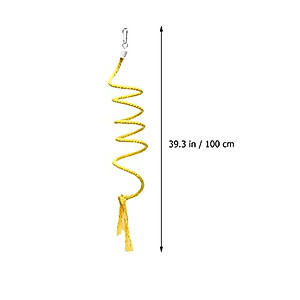 POPETPOP 3pcs Bird Rope Perch Spiral Parrots Climbing Rope Bird Swing Toy Standing Toys Bird Cage Accessories