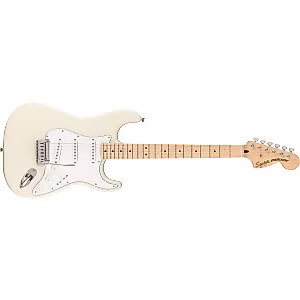 Fender 6 String Solid-Body Electric Guitar, Right, Olympic White, Full (0378002505)