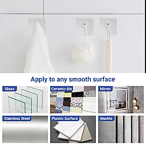 Aweshock Wall Hangers without Nails, 20P Seamless Screws for Wall, Picture Hanging Hooks for Bedroom, Adhesive Wall Hangers for Bathoom and Frame Hangers without Nails for Office, Maximum Load of 13LB