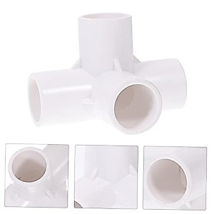 Happyyami 20 Pcs Water Pipe Elbow Clothes Rack with Shelf Carassosories Pvc Fittings Pvc Pipe 1/2 Inch Dress Hangers Elbow Fitting Tee Corner Fitting 4 Way Pvc Tee Pvc Pipe Connector Frame