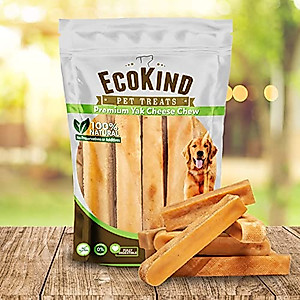 EcoKind Himalayan Yak Cheese Dog Chew, All Natural Premium Dog Treats, Healthy & Safe for Dogs, Long Lasting, Treats for Dogs, Easily Digestible, for All Breeds & Sizes (Large, 5-Pack)