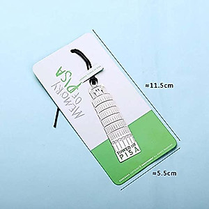 BYBYCD London Eiffel Tower Statue of Liberty Mark Page Metal Bookmark Stationery School Office Supply(Eiffel Tower)