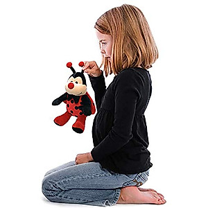 Garden Buzz Cuties Ladybug Stuffed Animal Plush Ladybird Beetle Soft Insect Cuddly Lady Bug Toy with Red Wings and Black Bow, Bee Friend,Great Present for Toddlers & Kids