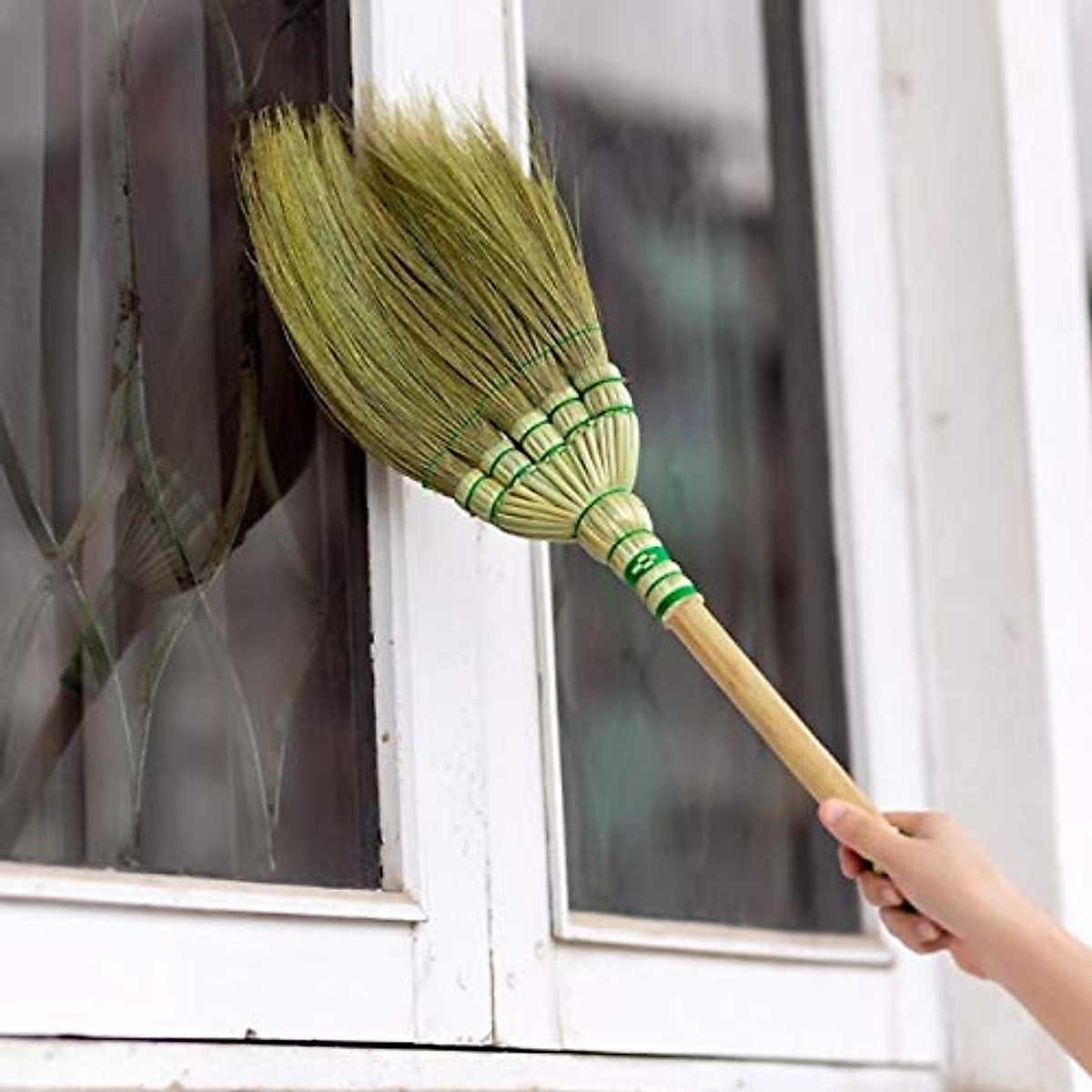 24-inch tall of Thai natural grass broom Asian broom for RV's camping tent & training Children cleaning
