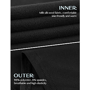 YOGINGO Women's Long Sleeve Thermal Underwear Lightweight Compression Base Layer Warm Shirt 2023 Stretchy Durable Women Fashion Clothing Fall Winter Fashion Premium Comfort XS-2XL Winter Tops Black