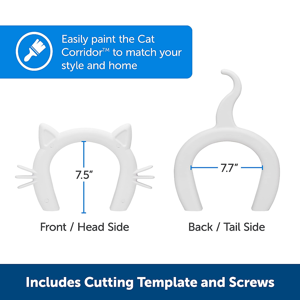 PetSafe ScoopFree Self Cleaning Cat Litter Box & Cat Corridor - Interior Cat Door Keeps ScoopFree Litter Box Hidden From Guests and Dogs - Private Access For Your Cat - Never Scoop Litter Again