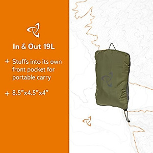 Mystery Ranch In and Out Backpack - Lightweight Foldable Pack, Forest Green, 19L