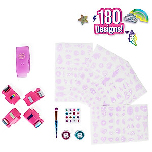 Cool Maker, Shimmer Me Body Art with Roller, 4 Metallic Foils and 180 Designs, Temporary Tattoo Kids Toys for Ages 8 and up