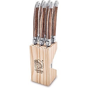 Laguiole Style de Vie Premium Line Steak Knife 1.8 mm Thick 6 Pieces Wood Colour