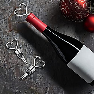 3PCS Wine Stopper Reusable Wine Stoppers Heart Shape Wine Beverage Bottle Stopper Bottle Cover Wine Outlet Cap for Wine Champagne Beer Collection