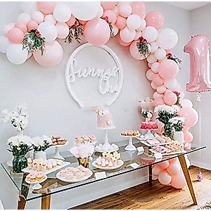Pink Balloons 12inch Light Pink Balloons,50PCS Latex Pink Balloons for Birthday Wedding Baby shower Party Decoration