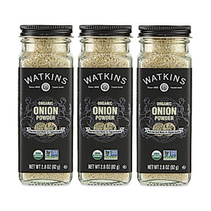 Watkins Gourmet Organic Spice Jar, Onion Powder, 2.8 Ounce Jar, 3 Count
