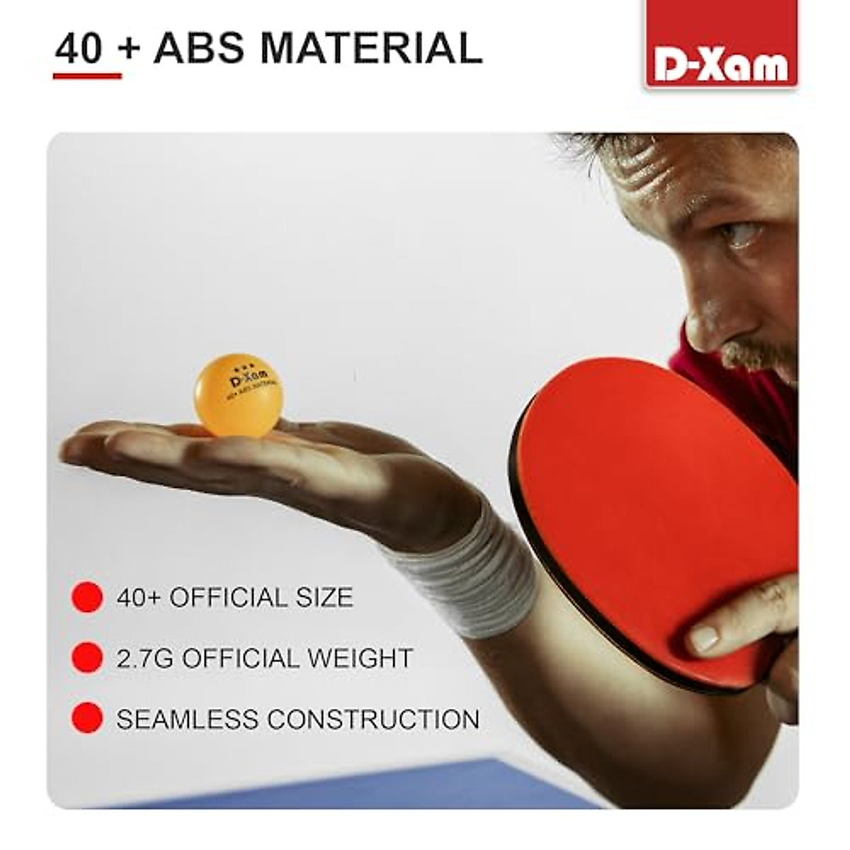 15 Pack | 3 Star Ping Pong Balls Orange (Size 40+) Table Tennis Ball Set | High-Performance Durable ABS Training Balls for Indoor/Outdoor Racket Games, Competitions