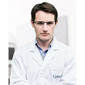 Cyxus Blue Light Blocking Computer Glasses for Men Semi Rim Glasses Crystal Lens UV Blocking Gaming Eyeglasses Black Frame