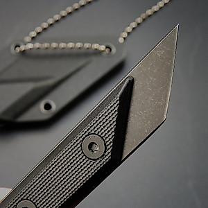 Ccanku C1146 Fixed Blade Knife,440C Blade G10 Handle EDC Tool Knife for Outdoor, Camping, Hiking, Fishing with kydex Sheath (Black)