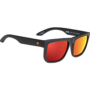 SPY Discord Dale Jr Matte Blk Happy Gry Grn W/ORG Spectra Mirror
