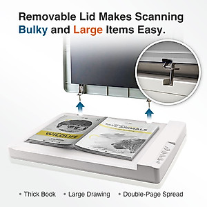 Plustek A3 Large Format Flatbed Scanner OS 1180 : 11.7x17 scan Size for Blueprints and Document. Design for Library, School and Soho. A3 scan for 8 sec, Support Mac and PC