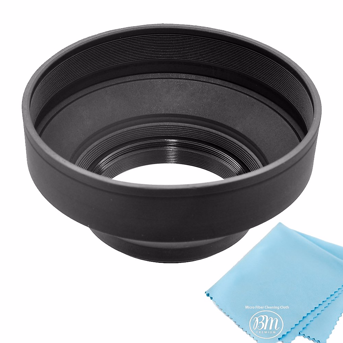 52mm Soft Lens Hood for Canon EOS M50 II with 55-200mm, EOS R10 18-45mm, EF-S 24mm f/2.8, Fuji XT-200 15-45mm, Nikon Z5 24-50mm, Nikkor Z 40mm f/2, D3300, D5100, D5200, D5300, D5500 with 18-55mm Lens