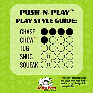 Jolly Pets Push-n-Play Ball Dog Toy, 10 Inches/Large, Red (310 RD)