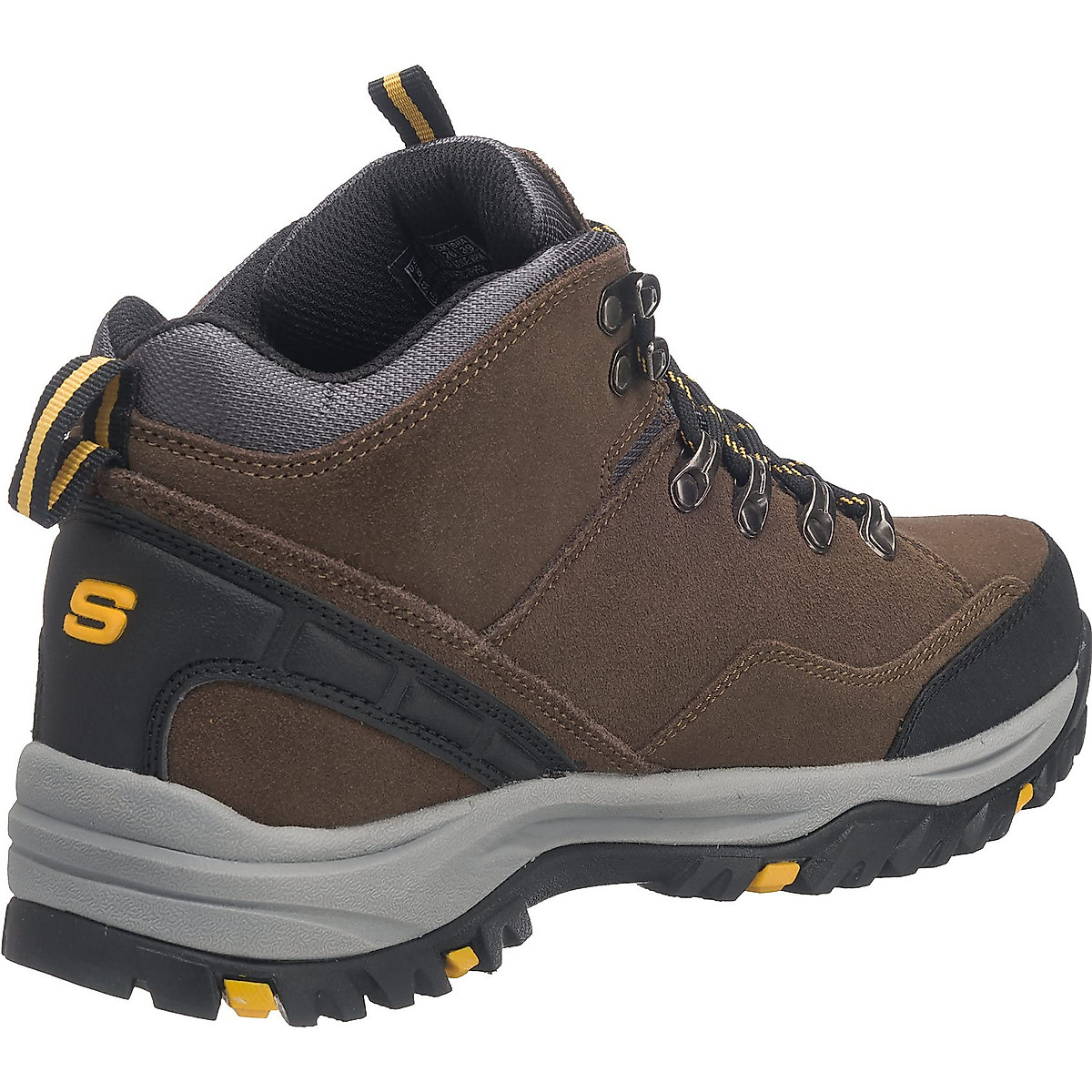 Skechers Men's Relment Pelmo Hiking Boot, Khaki, 9 Wide