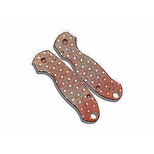 HONEYCOMB engraved Copper Scales for Spyderco Para 3