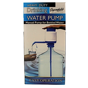 Dependable Industries Drinking Water Pump Manual Vacuum Action Dispenser for Drinking Water Bottles Fits Most Standard 3-5 Gallon Water Bottles