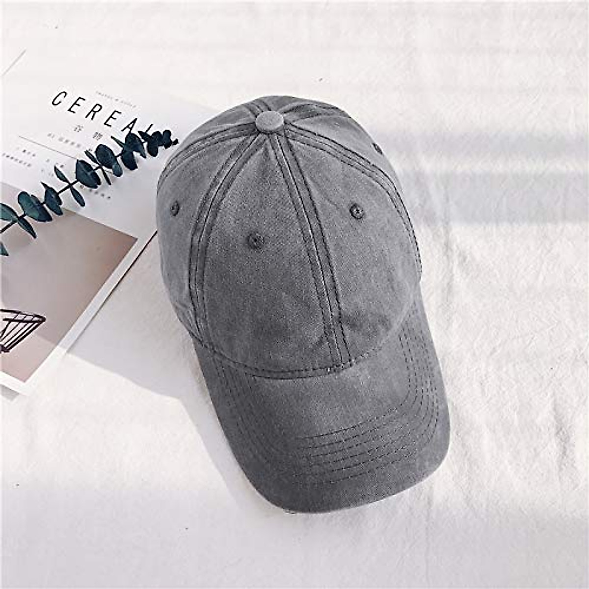 HH HOFNEN Men Women Washed Distressed Twill Baseball Cap Vintage Adjustable Dad Hat