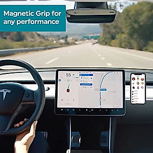 iPhone MacBook Holder, Foldable Cell Phone Holder for Laptop, Adjustable Phone for Laptop, Slim & Portable Lightweight Laptop Extension Phone Holder, Edge Mount for MacBook