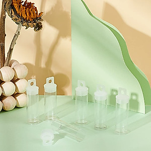 PH PandaHall 30pcs Clear Tube Bead Containers, Plastic Storage Tubes with Caps Organizers Bottle Container Set for Beads, Bath Salt, Candy Storage, Party Favors, 10ml (2.68x 0.75 Inch /6.8x1.9 Cm)