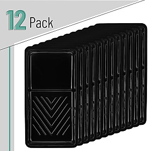 Bates- Paint Tray Liner, 4 Inch, 12 Pack, Black Paint Pans Trays, Plastic Paint Tray, Disposable Paint Tray, Paint Roller Tray, Paint Trays for Painting Walls, Roller Tray Liners, Paint Pan Liners