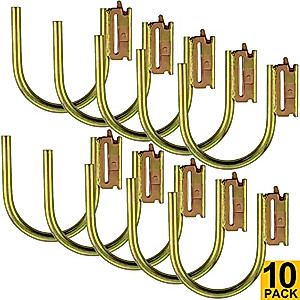 Robbor E-Track J Hook with E Track Spring Fitting Heavy Duty 5" Wide Enclosed Large Steel Jhook E Track Accessories for E Track and X Track System