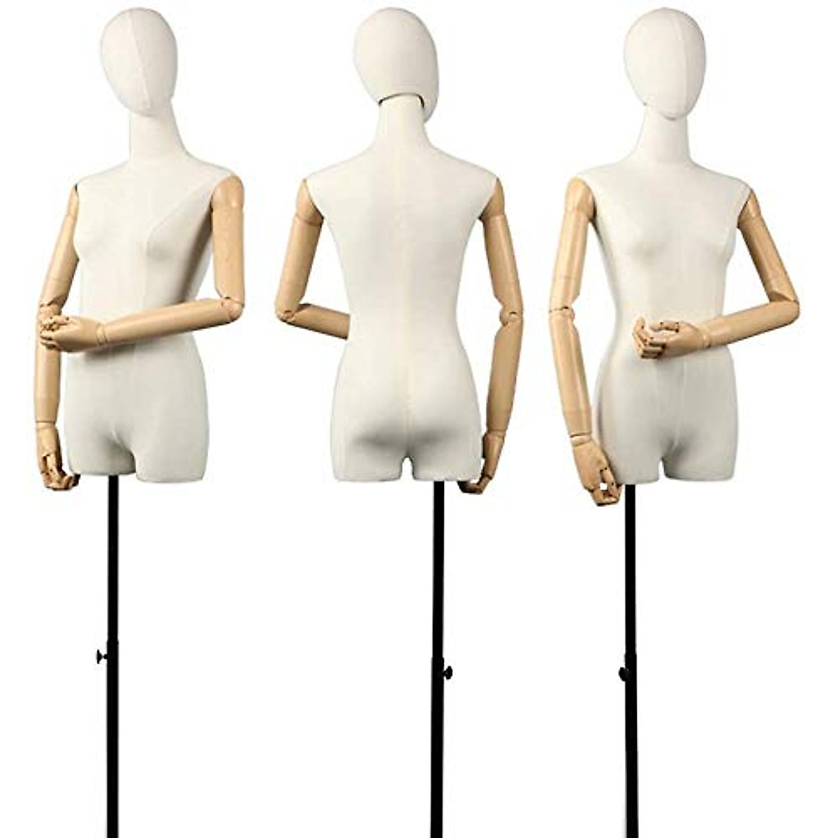 Tailors Dummy Mannequin Torso Body with Universal Casters | for Clothing Dress Jewelry Display Tailors Dummy Dressmakers Dummy