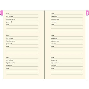 Peony Garden Internet Address & Password Logbook